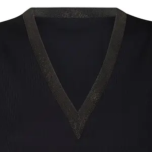 Brunello Cucinelli V-neck Sleeveless Ribbed Top