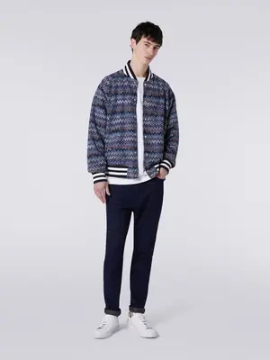 Missoni Zigzag Buttoned Bomber Jacket