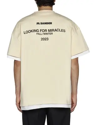 JIL SANDER Logo Printed Crewneck T-shirt