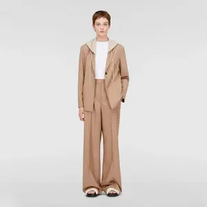Fabiana Filippi Wool Hooded Suit Coat