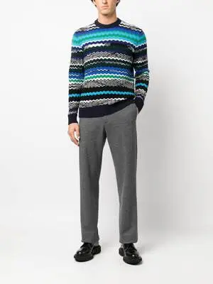 Missoni Zig-zag Woven Crewneck Knitted Jumper