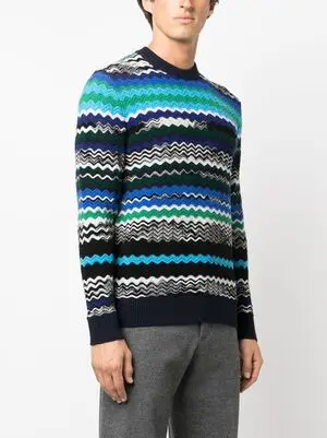 Missoni Zig-zag Woven Crewneck Knitted Jumper