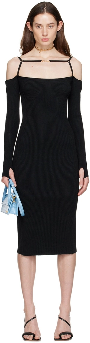 Jacquemus Sierra Off-shoulder Long-sleeved Dress