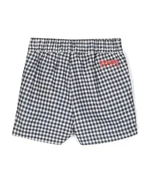 Kenzo Check-print Cotton Shorts