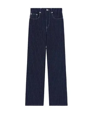 Kenzo Sashiko Stitch Wide Leg Jeans - Black