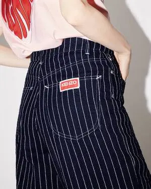 Kenzo Sashiko Stitch Wide Leg Jeans