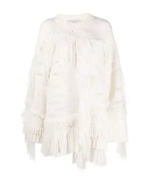 Stella McCartney Oversized Fringed Knitted Jumper
