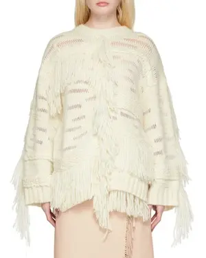 Stella McCartney Oversized Fringed Knitted Jumper