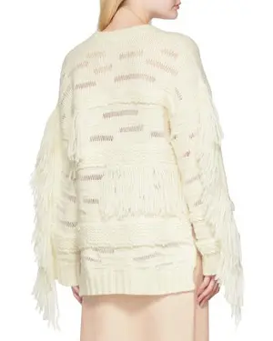 Stella McCartney Oversized Fringed Knitted Jumper