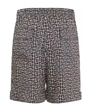 Balmain Monogram-print Bermuda Shorts