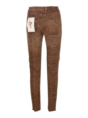 GOLDEN GOOSE Leopard Printed Skinny Jeans