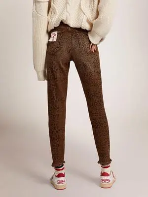 GOLDEN GOOSE Leopard Printed Skinny Jeans