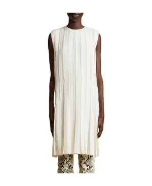 Khaite The Blaz Pleated Silk Minidress