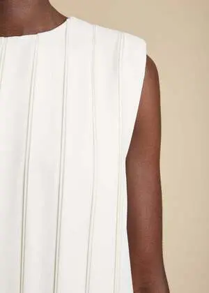 Khaite The Blaz Pleated Silk Minidress