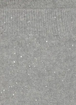 Fabiana Filippi Sequin-embellished Wide-leg Knitted Trousers - Gray
