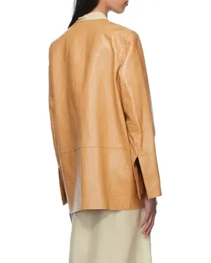 TOTEME Crocodile-embossed Single-breasted Blazer