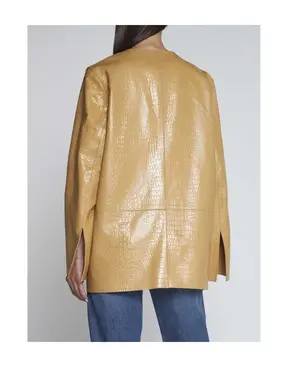 TOTEME Crocodile-embossed Single-breasted Blazer