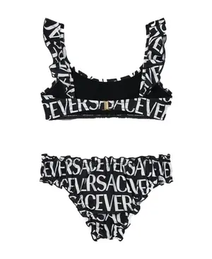 Versace All-over Logo-print Bikini Set