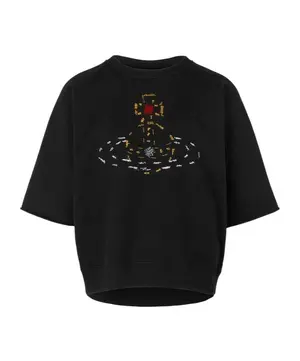 VIVIENNE WESTWOOD Oversized Embroidered Sweatshirt - Black