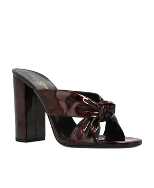 Saint Laurent Tortoiseshell-effect Twist-detail Sandals