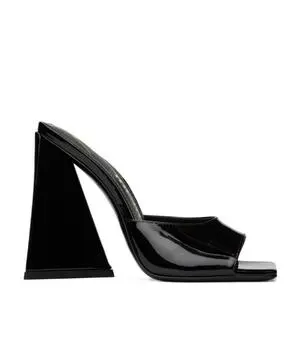 Attico Devon Block Heel Mules - Black