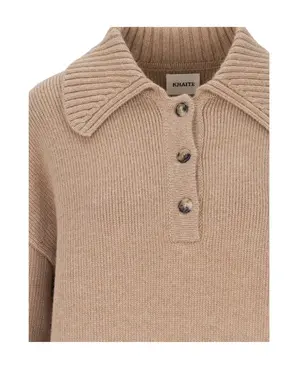 Khaite Bristol Polo-collar Ribbed Knitted Jumper