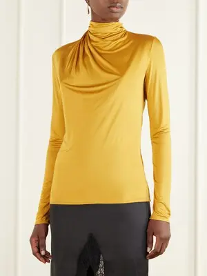 Balmain Draped Jersey Blouse