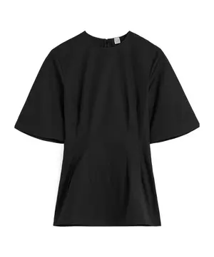 TOTEME Short-sleeved Top - Black