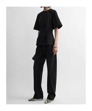TOTEME Short-sleeved Top - Black