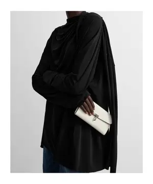 TOTEME Asymmetric Draped Blouse - Black