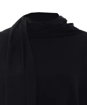TOTEME Asymmetric Draped Blouse - Black