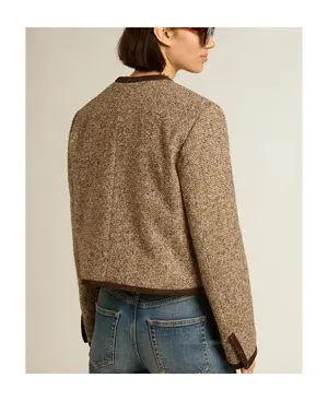 GOLDEN GOOSE Cropped Jacket With Button Fastening