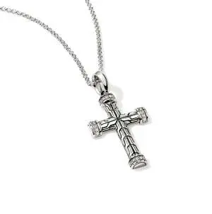 JOHNHARDY John Hardy Jh Essential Cross Pendant Diamonds