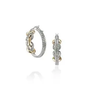 JOHNHARDY Infinite Love Knot Hoop Earrings, Gold 27.5mm