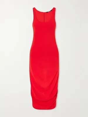 Jacquemus La Robe Regata Embroidered Crepe Midi Dress - Red