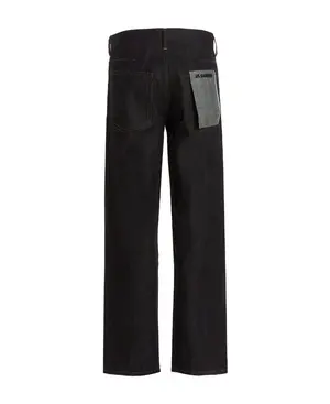 JIL SANDER Logo Patch Straight Leg Jeans