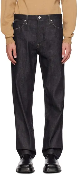 JIL SANDER Logo Patch Straight Leg Jeans