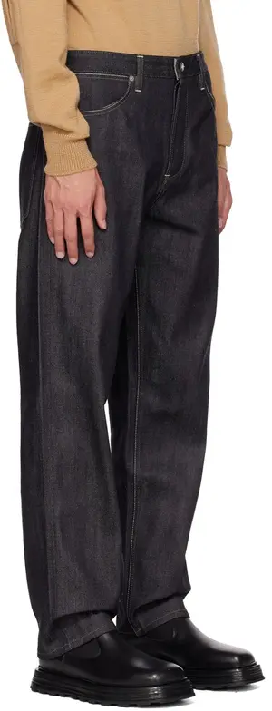JIL SANDER Logo Patch Straight Leg Jeans