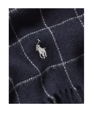 Polo Ralph Lauren Check Embroidered Scarf - Hunter Navy