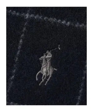 Polo Ralph Lauren Check Embroidered Scarf - Hunter Navy