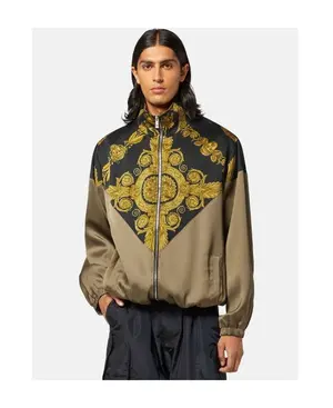 Versace Baroque Pattern Zip-up Track Jacket