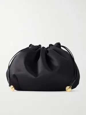LIFFNER Charm-embellished Satin Clutch - Black