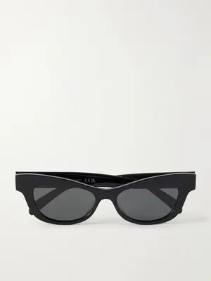 Celine Triomphe Cat-eye Acetate Sunglasses - Black