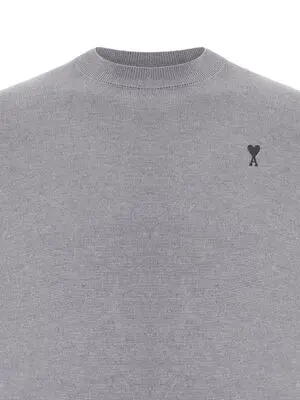 AMI Paris Logo Embroidered Crewneck Jumper