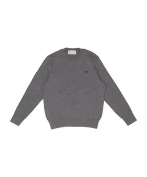 AMI Paris Logo Embroidered Crewneck Jumper - No