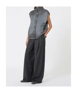 Max Mara Oversized Water-repellent Padded Gilet - Medium Grey