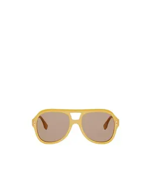 Fendi Aviator Frame Sunglasses - Yellow