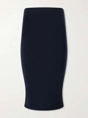 THE PARK Sheryl Pyratex® Power 3 Stretch-jersey Midi Pencil Skirt - Navy
