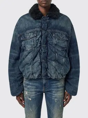 DIESEL® D-curly Ruffled Denim Jacket