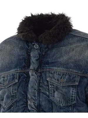 DIESEL® D-curly Ruffled Denim Jacket